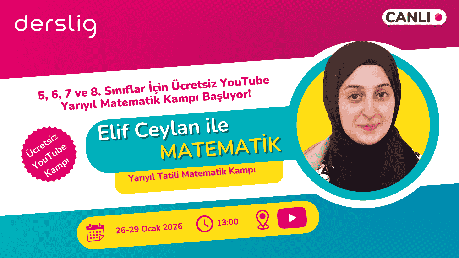5, 6, 7 ve 8. Sınıflar İçin Ücretsiz YouTube Yarıyıl Matematik Kampı ...